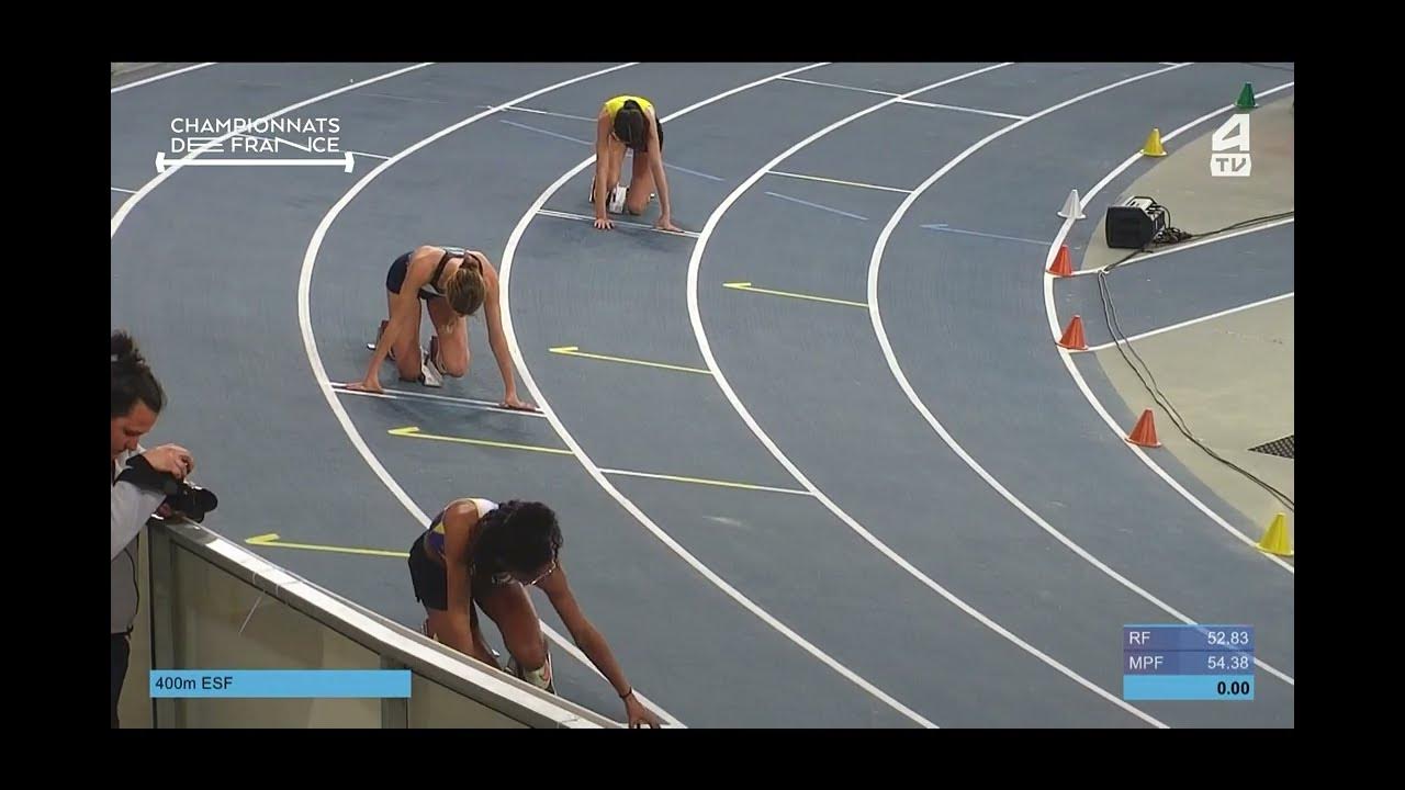 Championnats de France Espoirs (U23) indoor 2023 à Miramas - 400m ESF Série 4 - Alix Charentus ...
