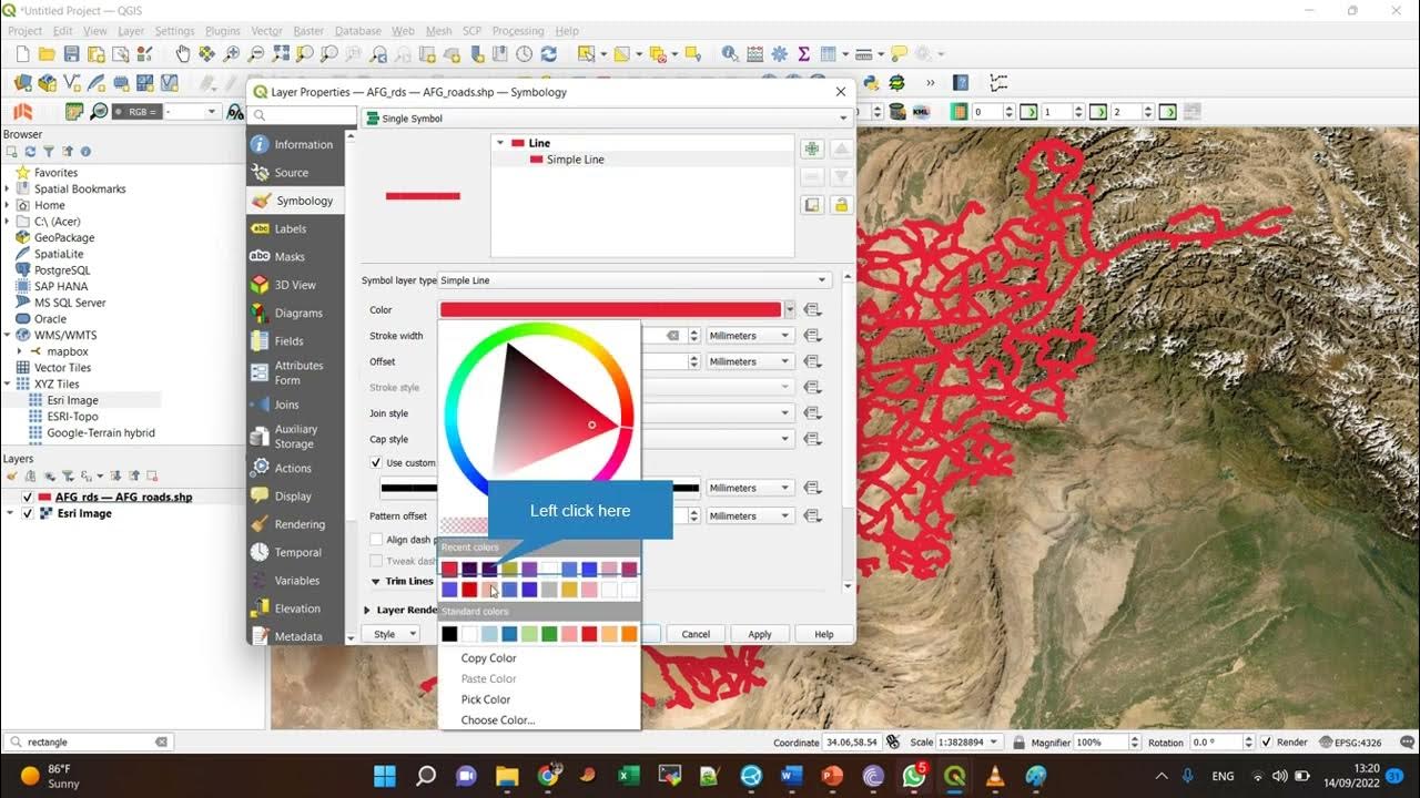 How to change the way lines look in QGIS including layer symbology ...