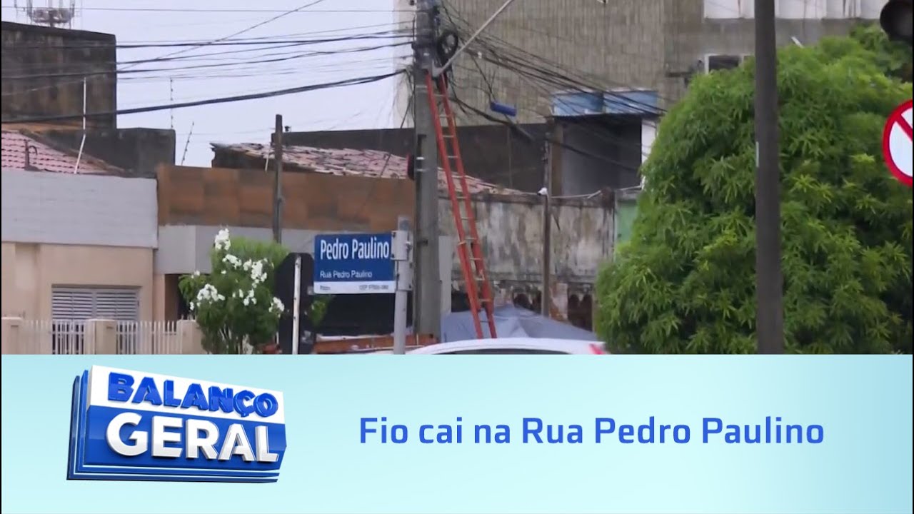 Perigo! Fio cai na Rua Pedro Paulino - YouTube