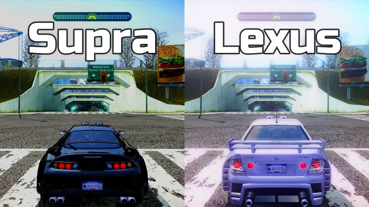 NFS Most Wanted: Toyota Supra vs Lexus IS 300 - Drag Race - YouTube
