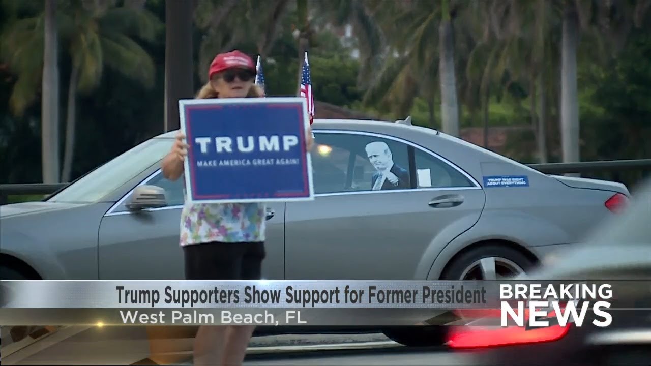 Trump supporters show support for Former President - YouTube