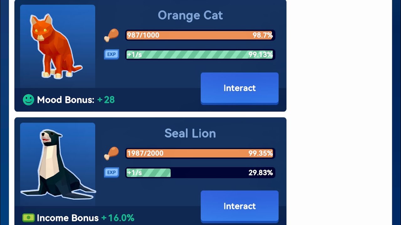 Idle office tycoon get rich, got 2 more pets orange cat 🐱 and seal 🦭 ...