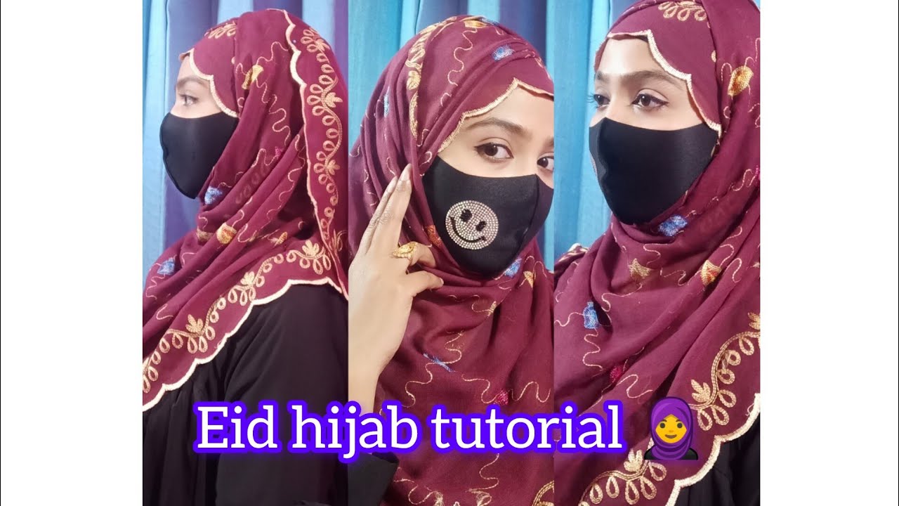 Eid hijab tutorial🧕||simple & eazy eid hijab style || হিজাব ...