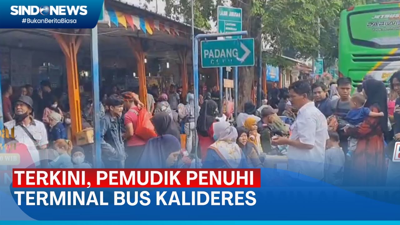 Puncak Arus Mudik, Pemudik Penuhi Terminal Bus Kalideres - YouTube