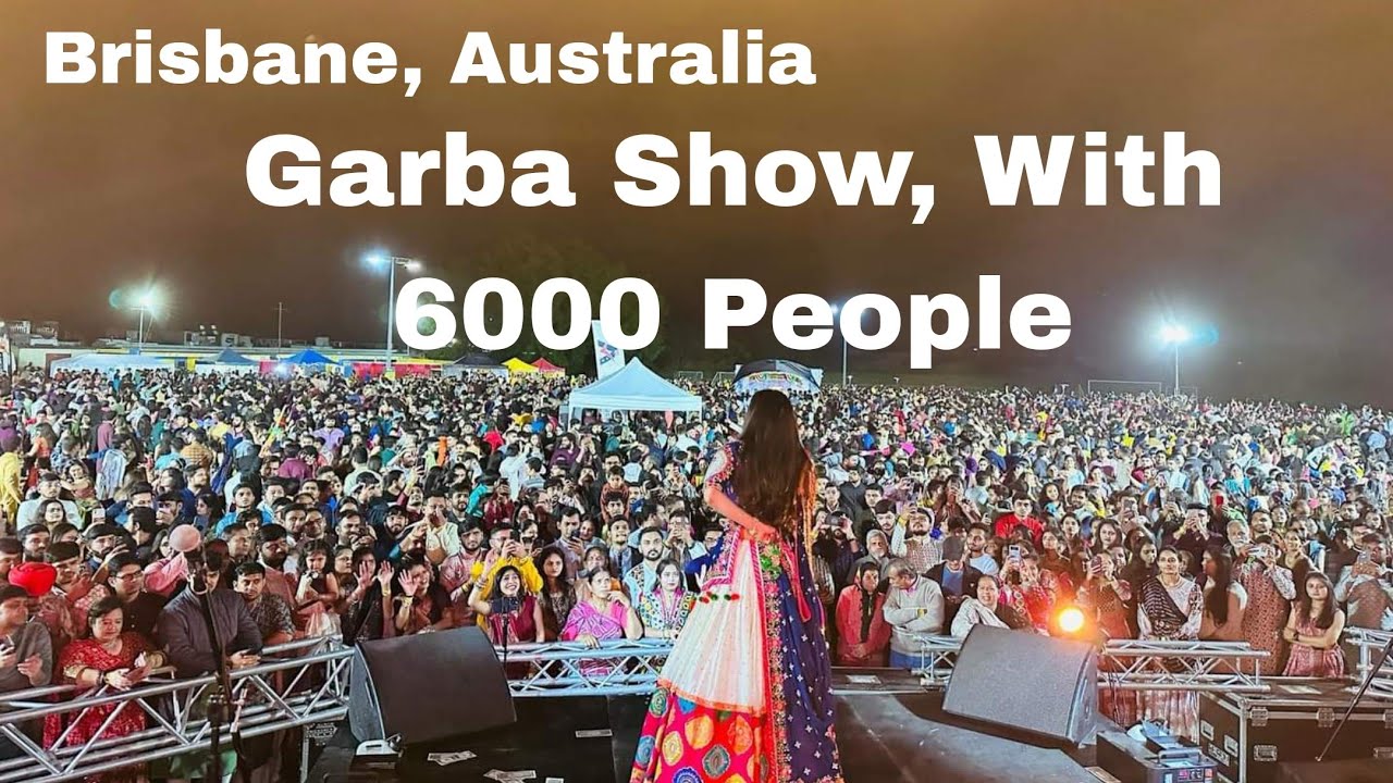 Brisbane, Australia || Geeta Rabari || Garba show, with 6000 people# ...