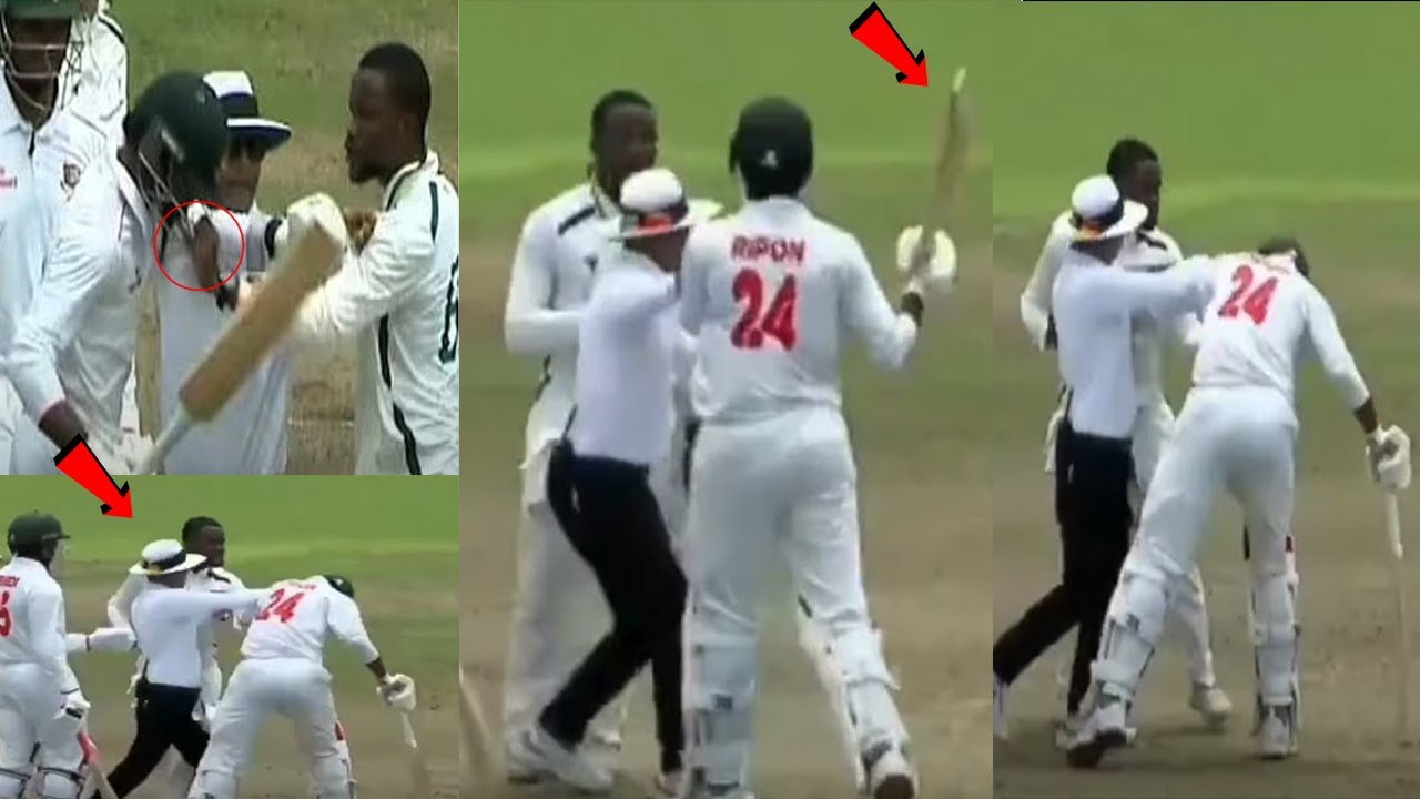 Huge Fight in LIVE Cricket Match, Shocked Everyone | Bang vs SA Test ...