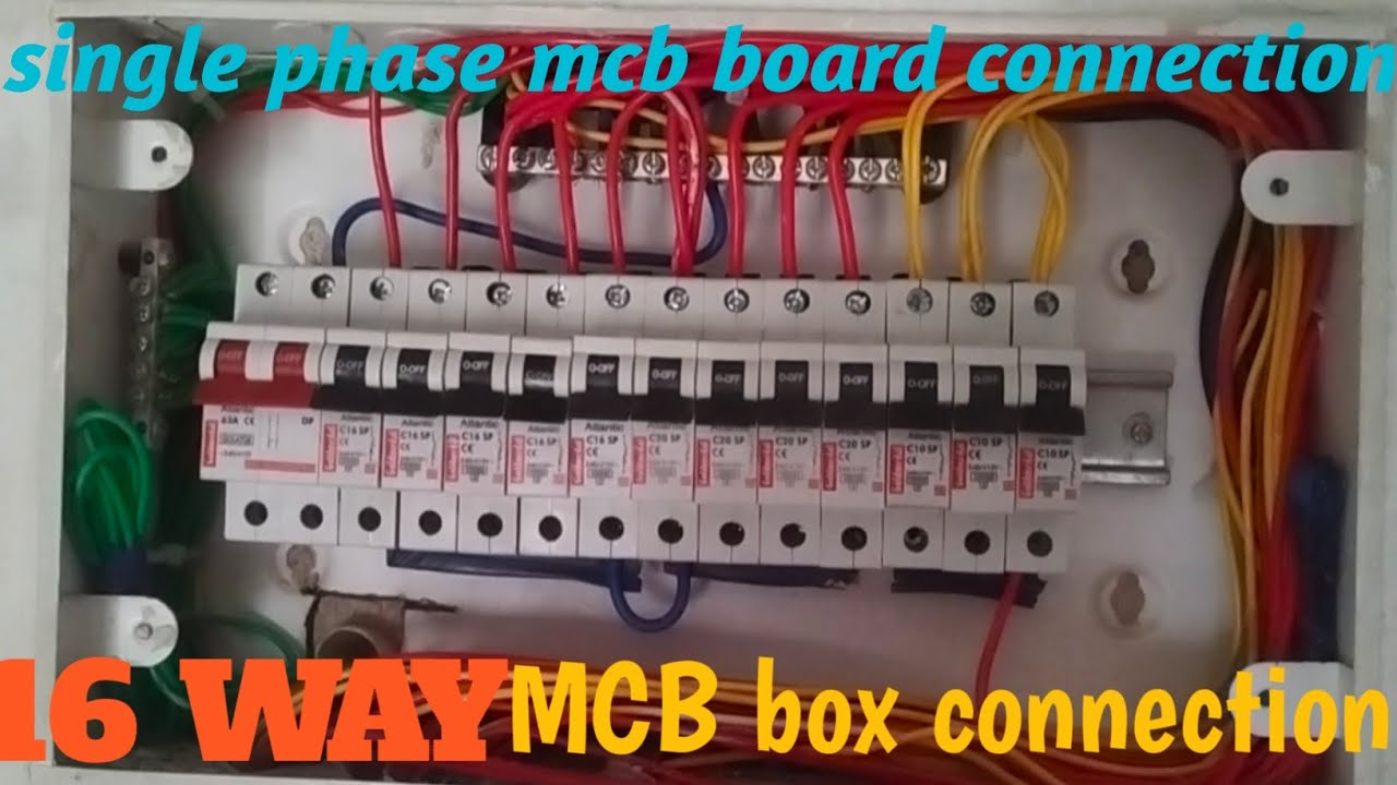16 way MCB Box connection|| Normal Load power Load circuit||MCB ...
