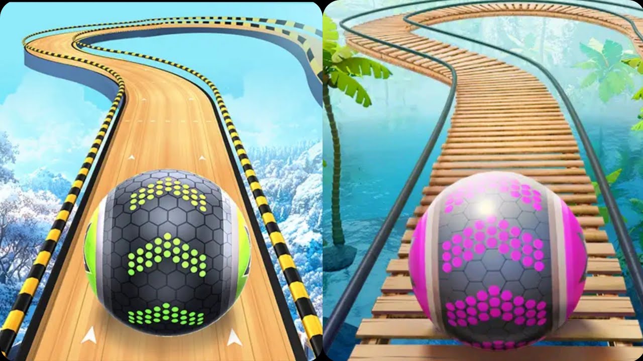 Going Balls VS Rollance Balls , Sky Rolling Ball 3D, Action Balls ...