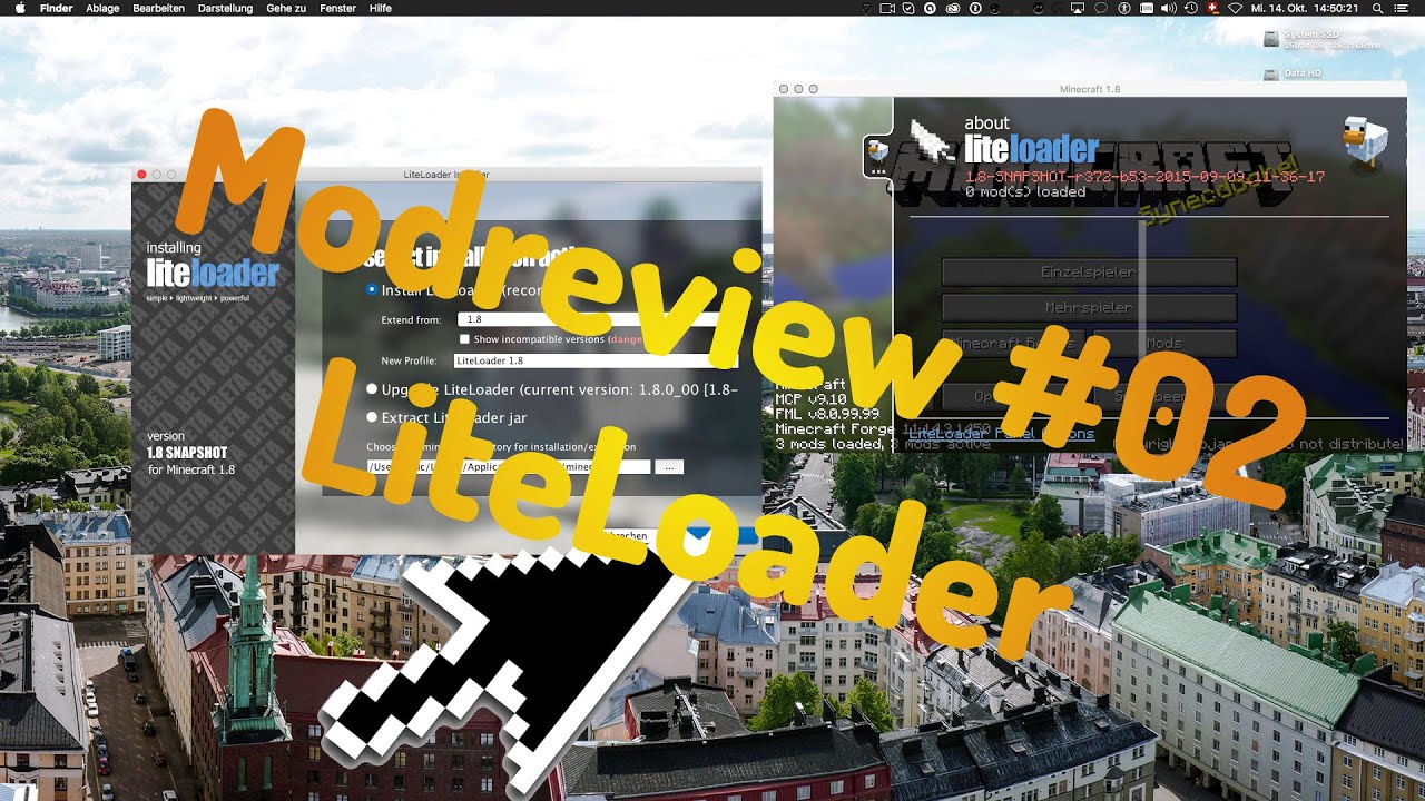 Modreview | Minecraft LiteLoader 1.8 (OSX) (Deutsch) - YouTube