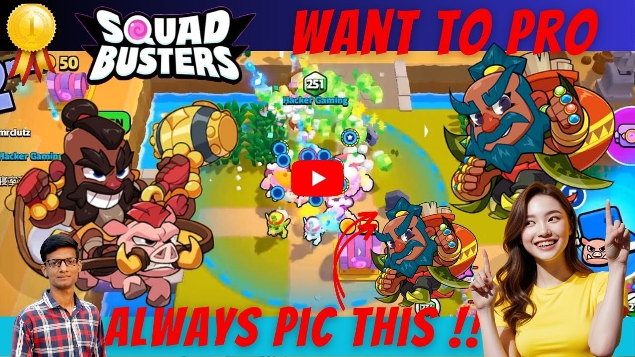 "Dominating Squad Busters with Hog Rider & Trader | 5-Minute Gameplay ...