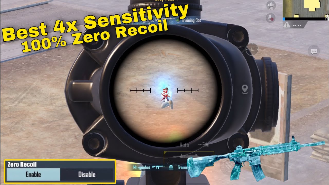 4x Scope Sensitivity Settings Pubg Mobile gyroscope 4x Zero Recoil ...