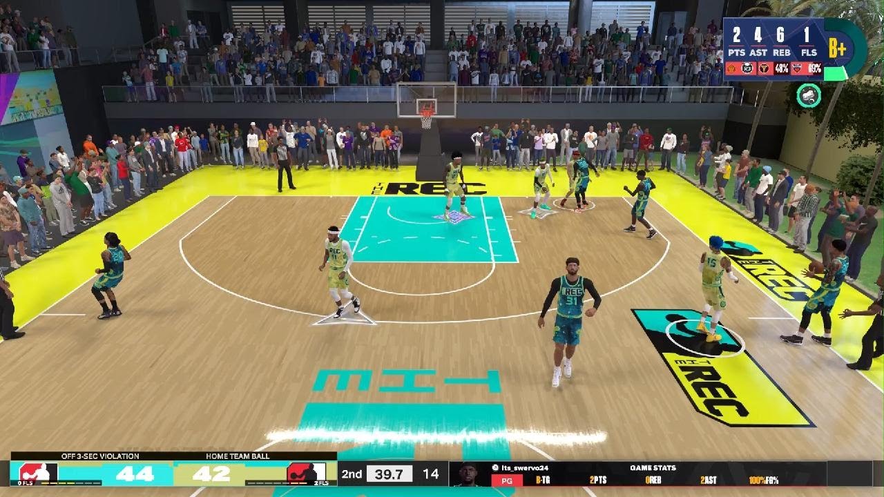 NBA 2K24_Wemby build Bronze Bulldozer v Cute Center w/ Rim Take - YouTube