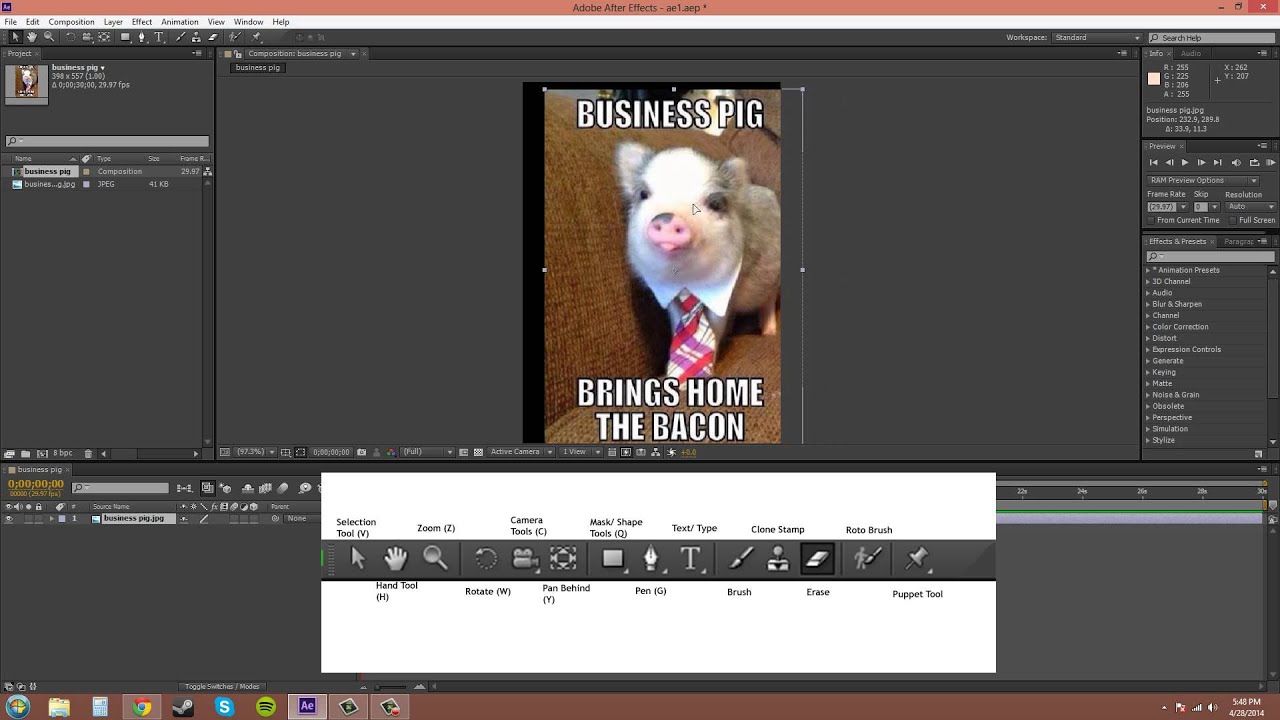 After Effects CS6 Tutorial - 3 - Tools Panel - YouTube