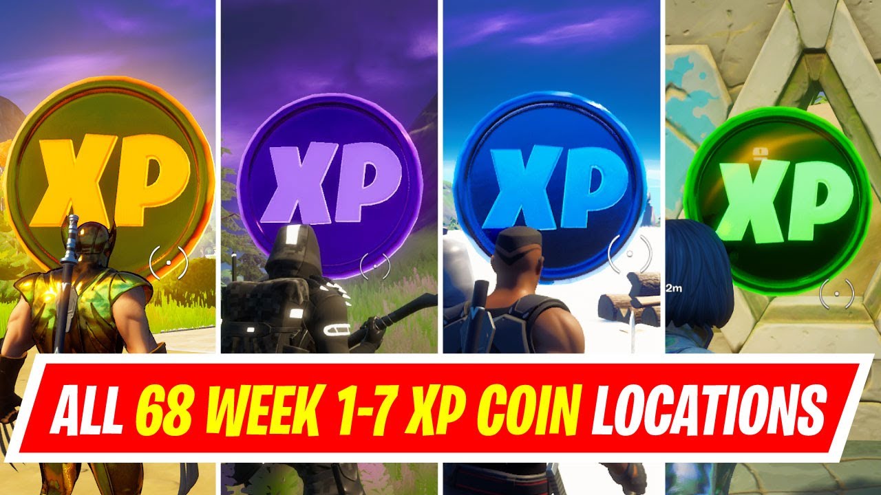 All XP Coin Locations in Fortnite Chapter 2 Season 4 (Week 1-7) - Gold ...