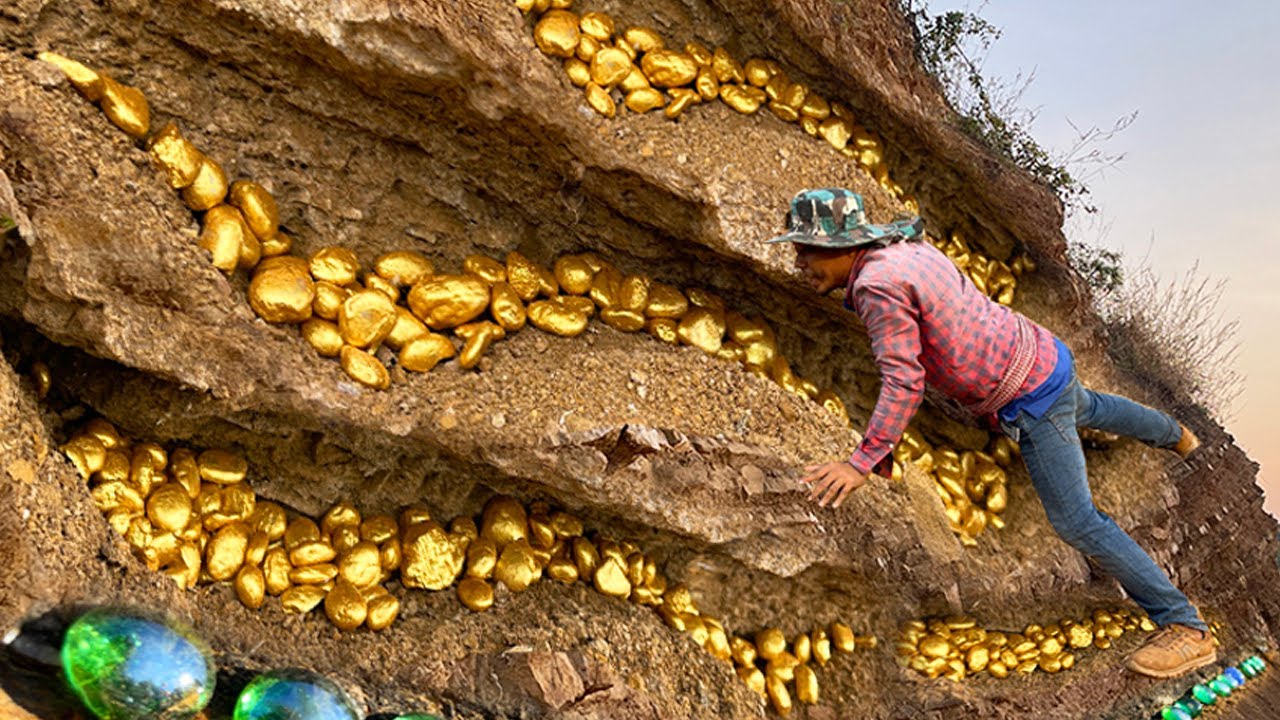 LIVE / Man & Smart DOG Finds Diamond & Gemstone Mine Under Stone , More ...