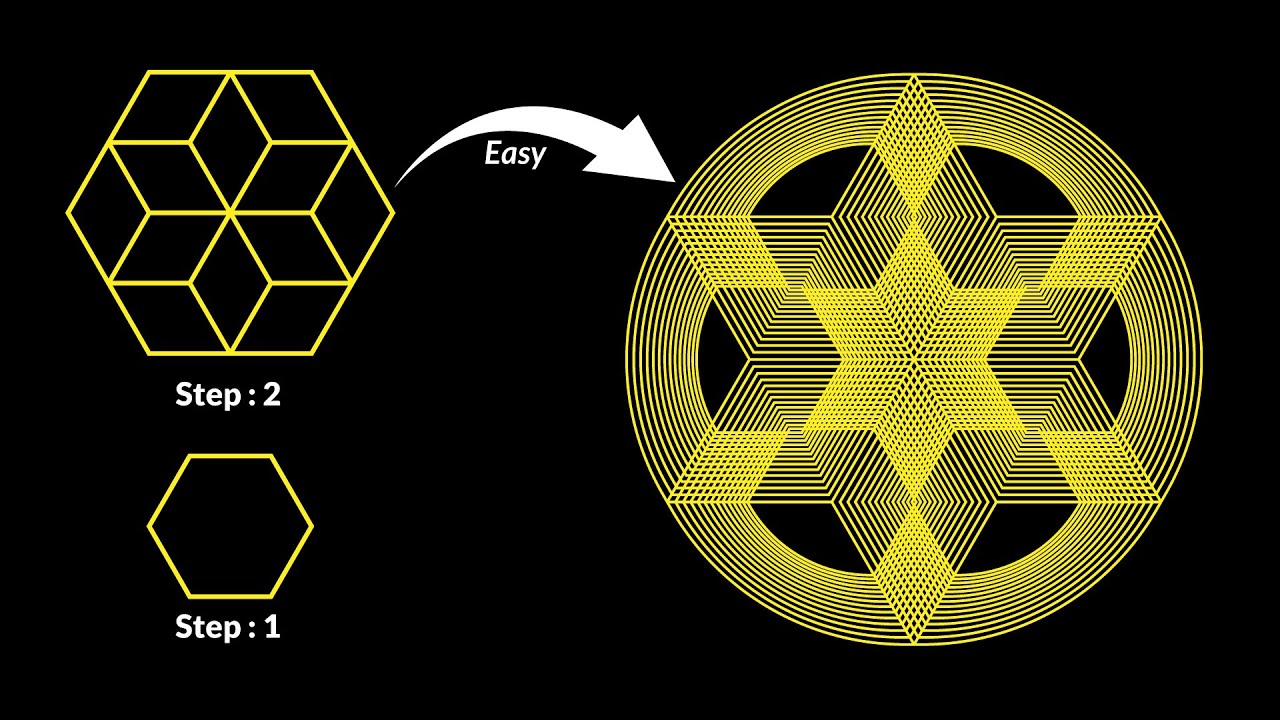 How To Make Geometric Star Pattern Design | Bangla Adobe Illustrator CC Tutorial - YouTube