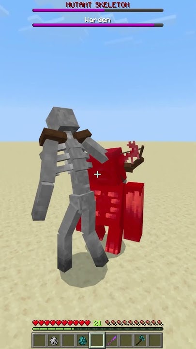 Warden Vs Mutant Skeleton Minecraft Mob Battle Youtube