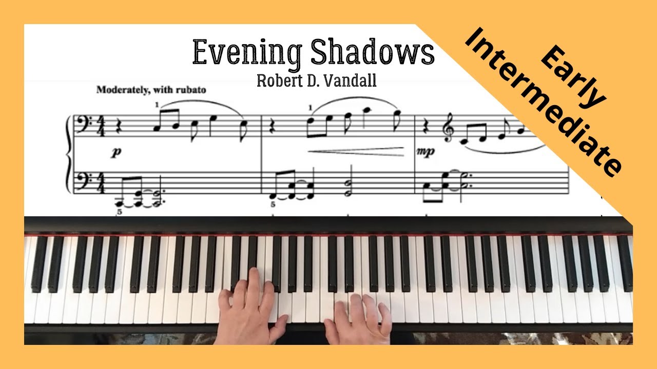 Easy Beautiful Piano Song! Evening Shadows (Robert Vandall) - YouTube
