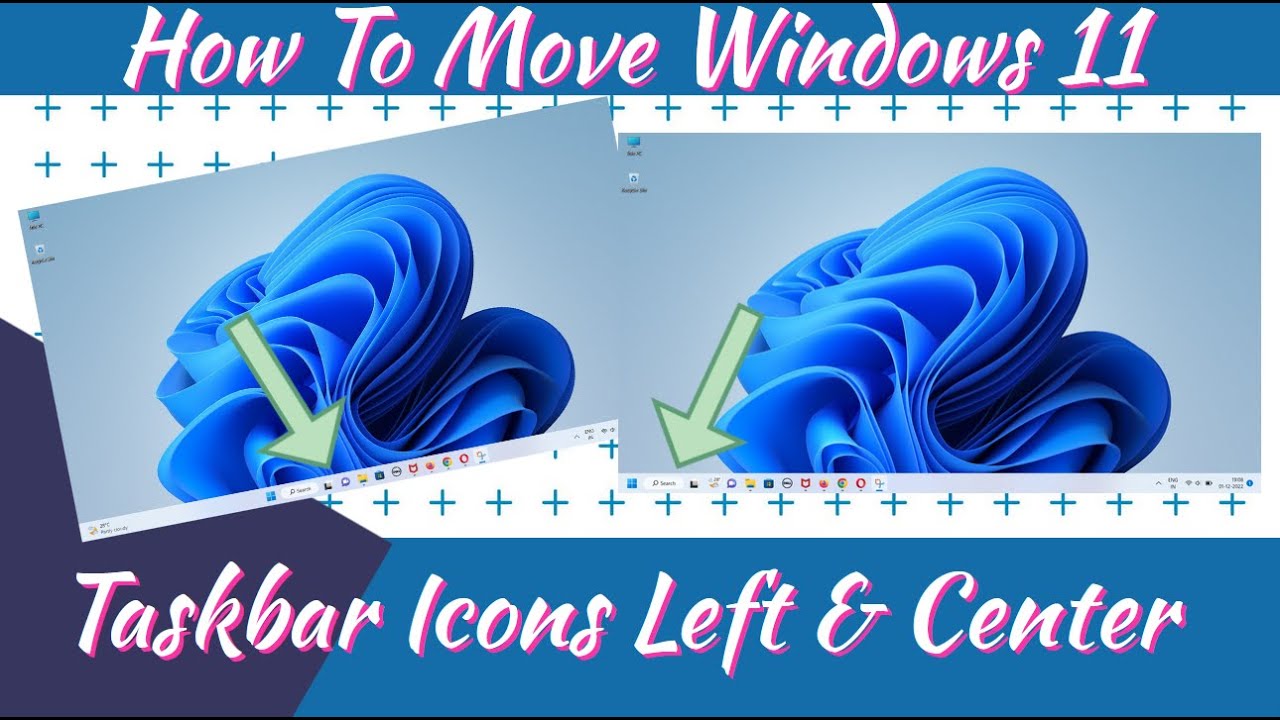 How To Move Windows 11 Taskbar Icons Left & Center | Mr. TechWonder ...