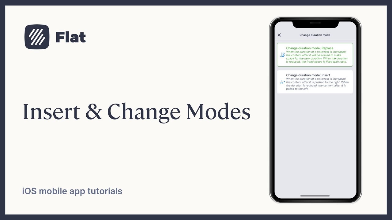 Insert and change modes - Flat iOS tutorial - YouTube