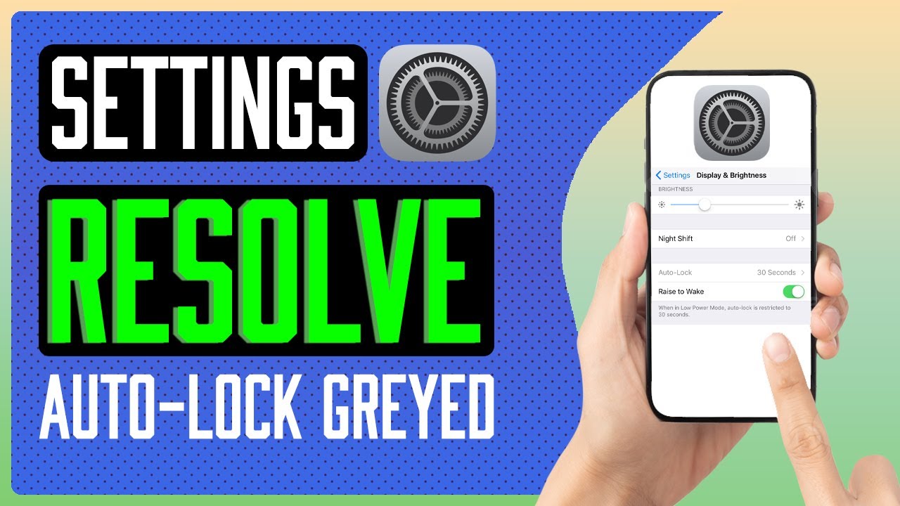 How to FIX your apple device auto-lock from being greyed out! - YouTube