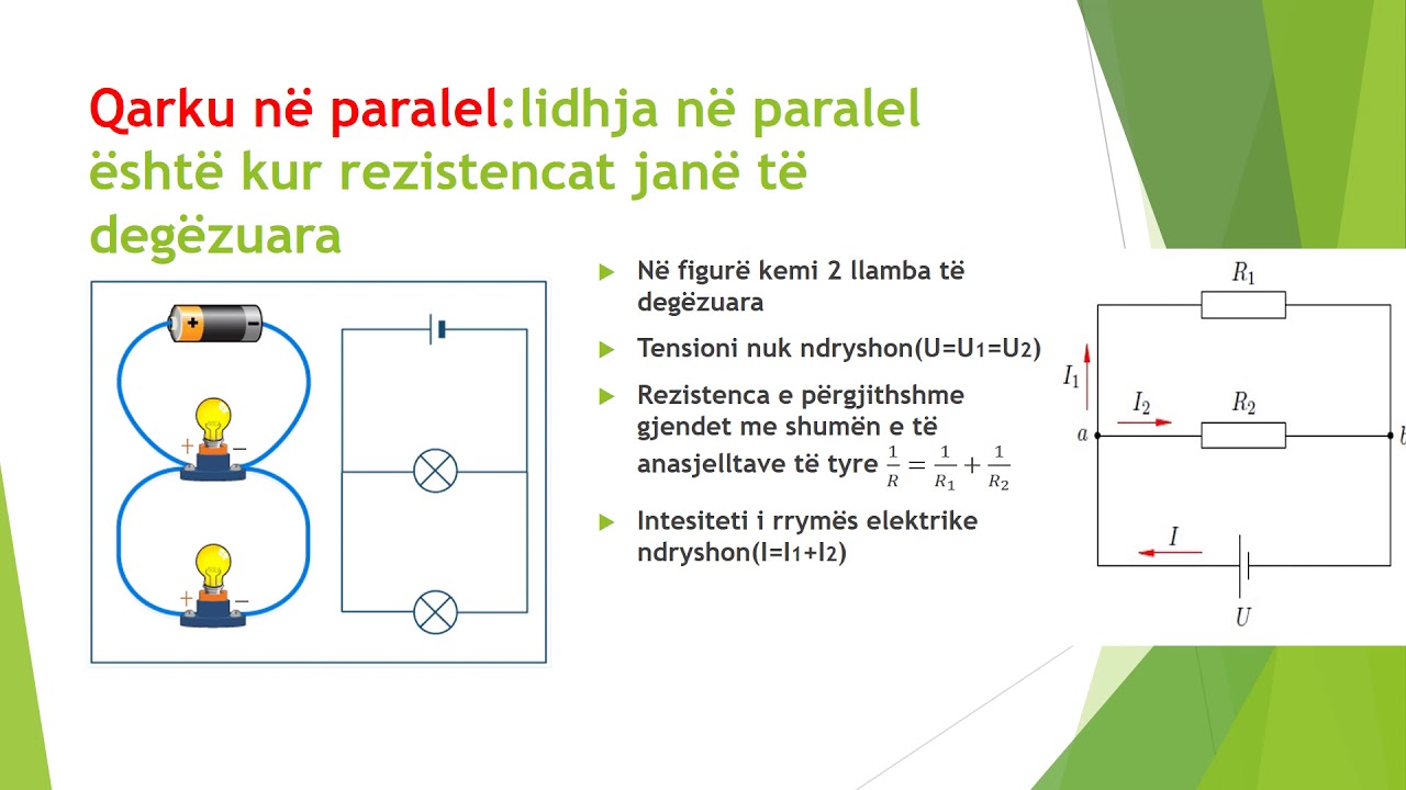 Fizika 9 Qarqe ne seri dhe ne paralel - YouTube