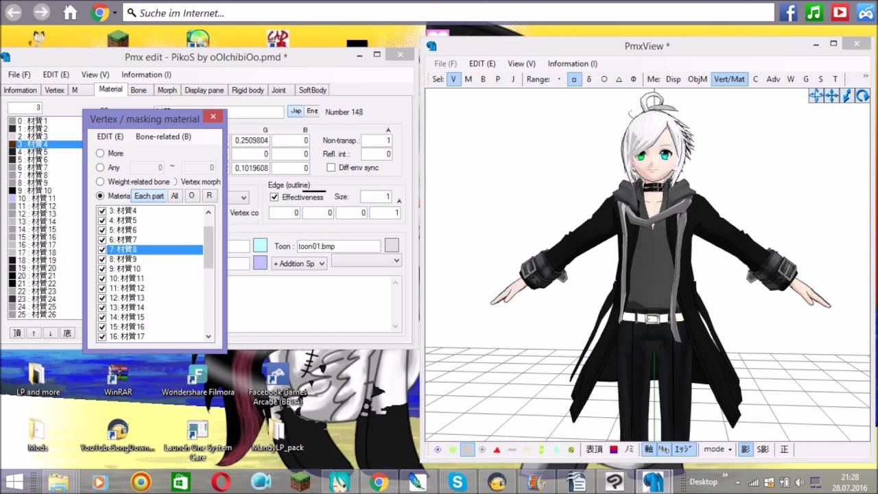 Tut Pmx editor MMD Model texturen ändern\[German/Deutsch]/ - YouTube