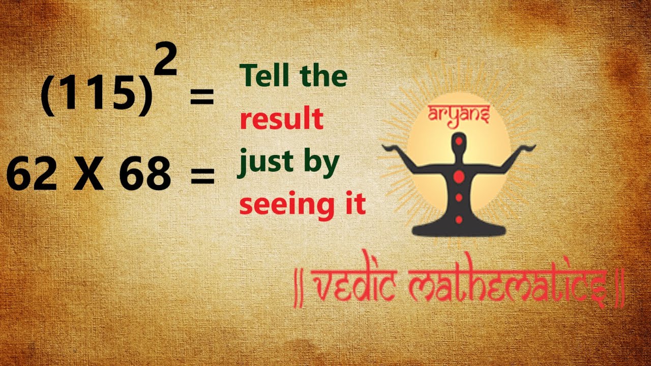Quickest Way Of Calculating Square Of A Number Vedic Mathematics Quickest Way Of Calculating Square Of A Number Vedic Mathematics