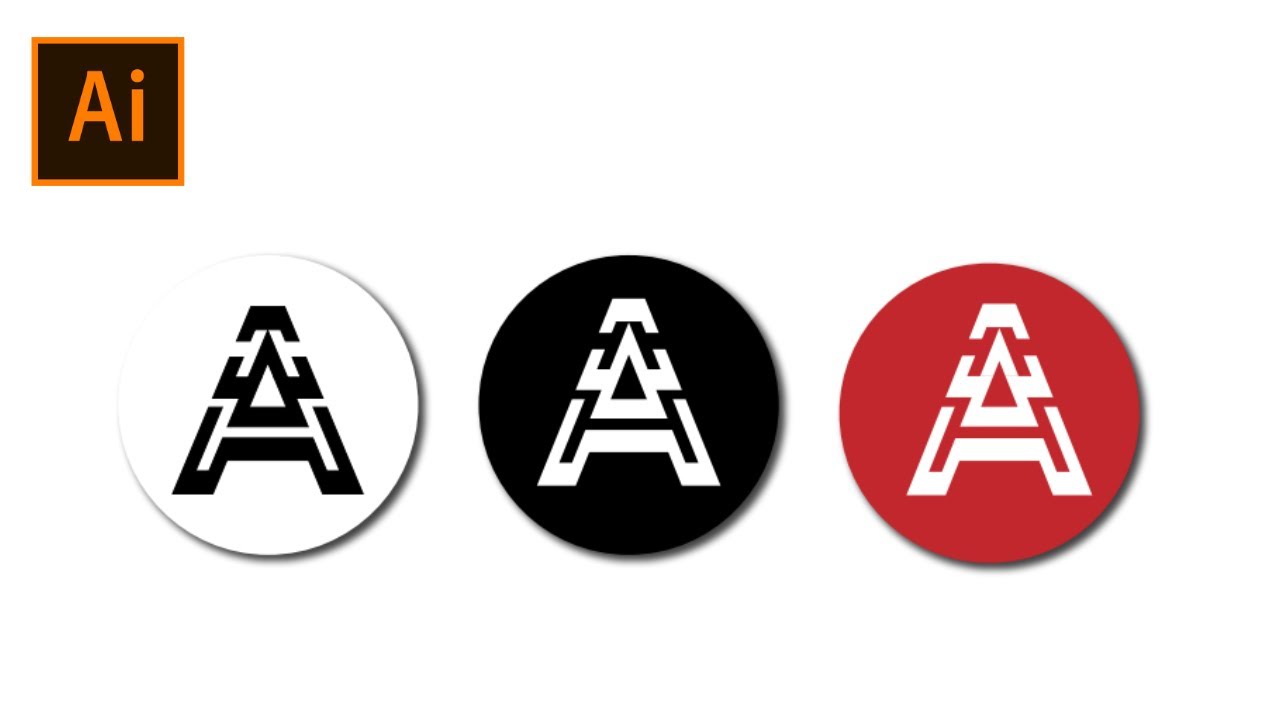 Monogram Logo In Adobe Illustrator | Logo Tutorial - YouTube