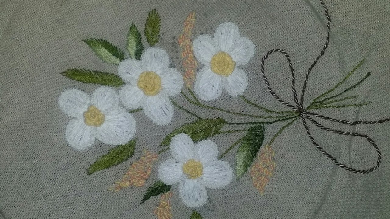 Punë dore qëndisje lule te bukura. / embroidery - YouTube
