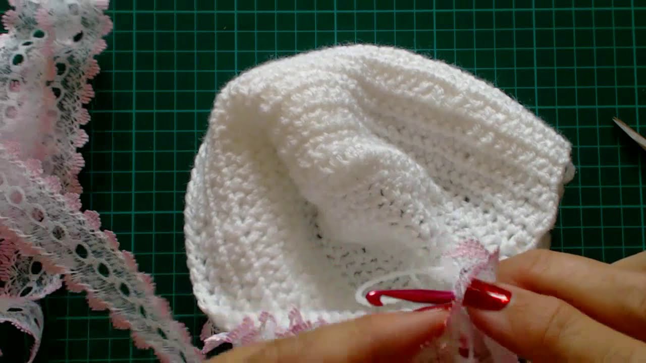 Crochet baby bonnet - crochet Loop stitch - PART 2 The bonnet - YouTube