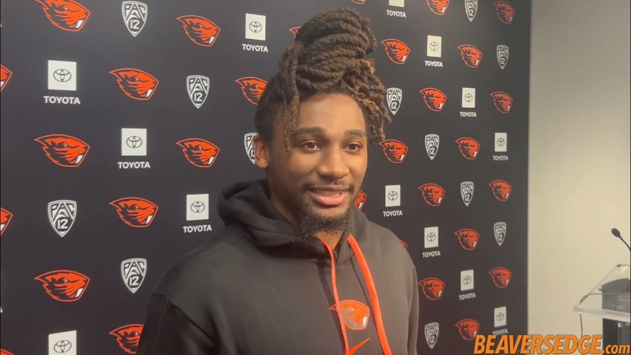 Oregon State Safety Skyler Thomas Talks Spring Football Day 1 - YouTube