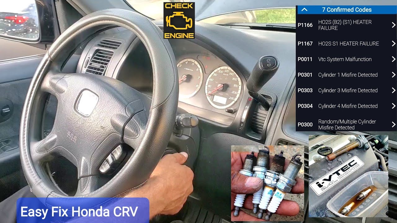 How To Fix Codes P0301, P0303, P0304, P0011, P0300 Misfiring, Honda CRV ...