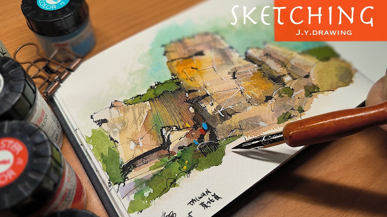 Master Rock Drawing Techniques with Watercolor and Dip Pen - YouTube