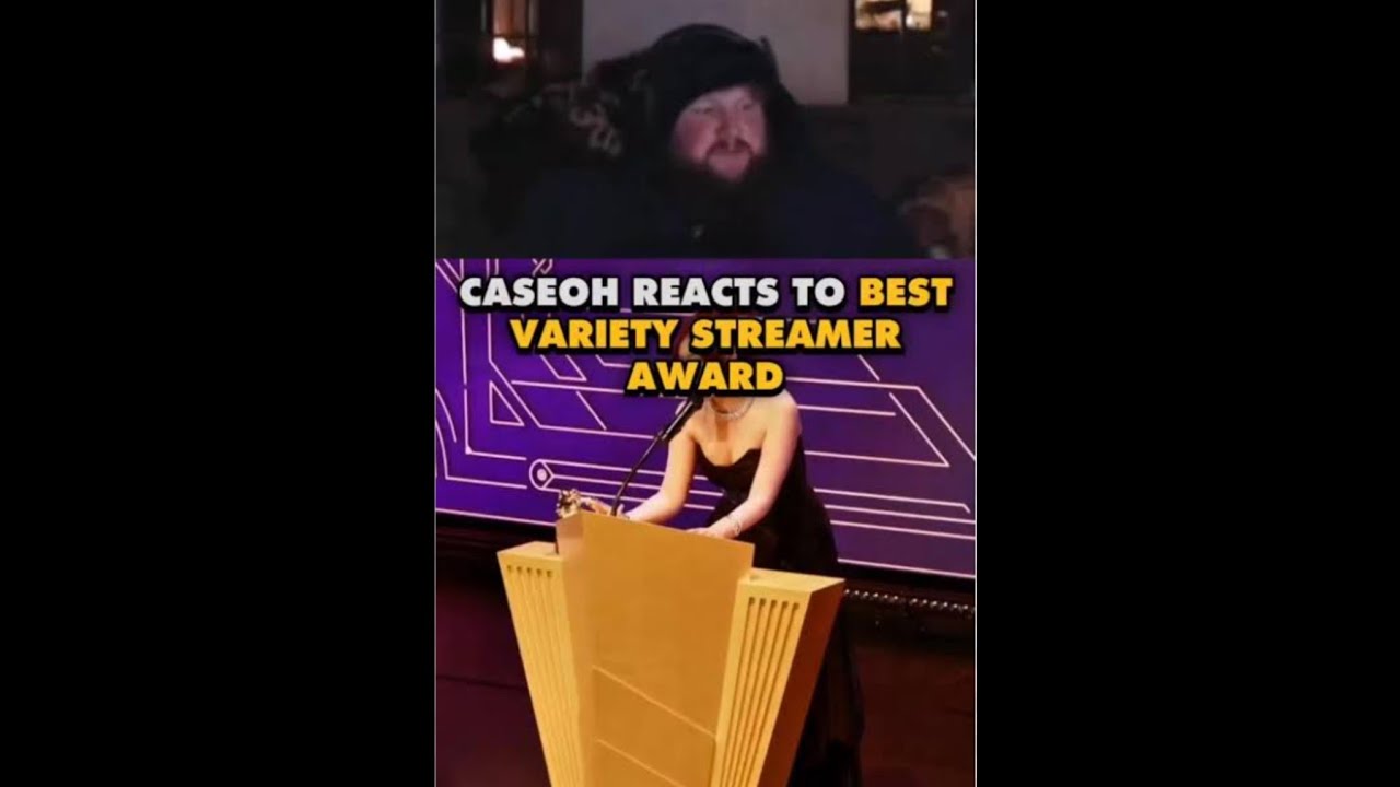 caseoh wins the best variety streamer award while staying at home - YouTube