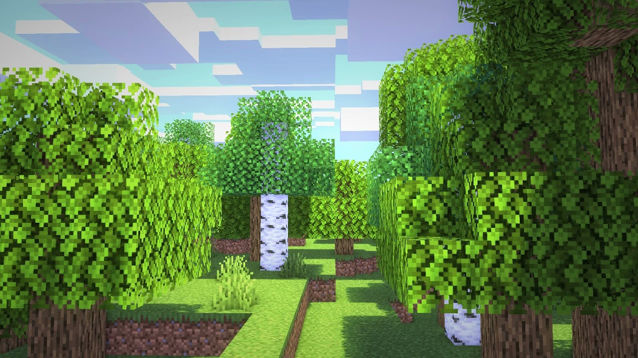 Minecraft Forest scene practice - YouTube