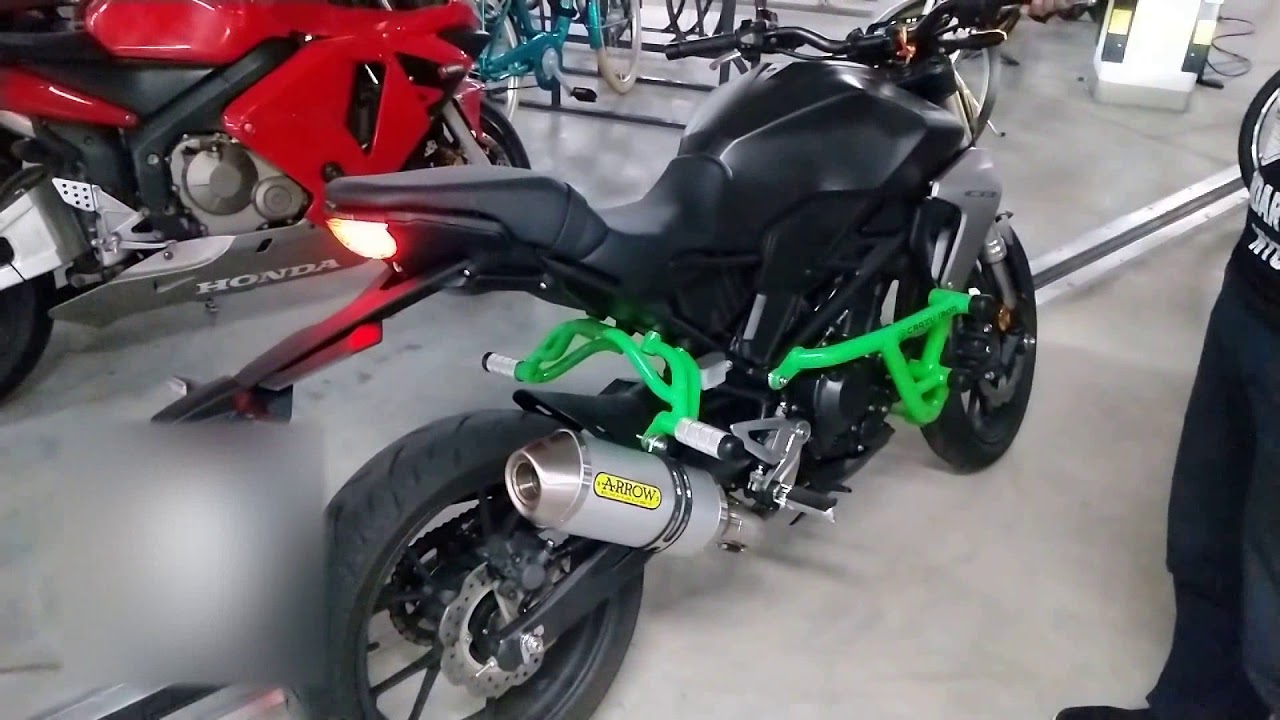 Honda CB300R 2019 Arrow Exaust no dB killer - YouTube