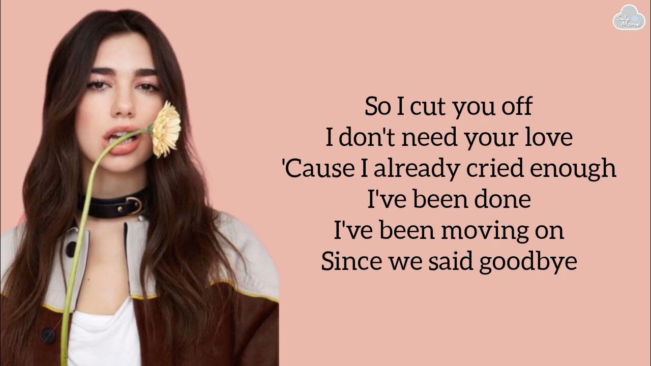 Dua Lipa Idgaf Lyrics Youtube