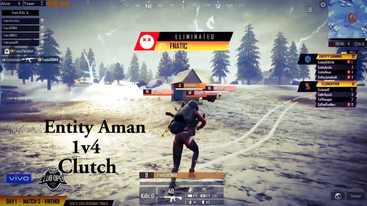 Entity Aman 1v4 Clutch | wipes FNATIC and ElementriX - YouTube