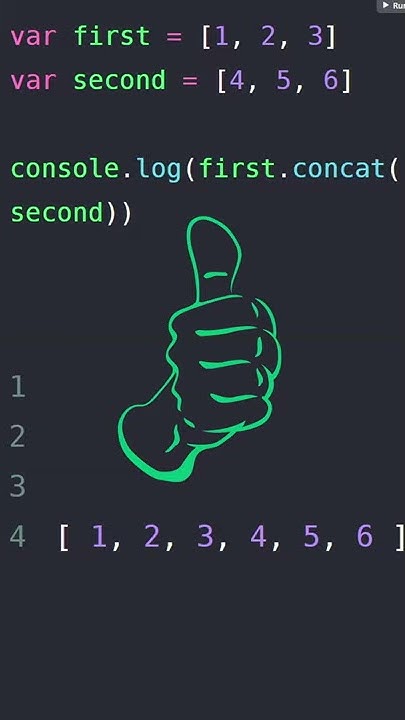 1) Concat - JS Array Methods Under A Minute #Shorts - YouTube