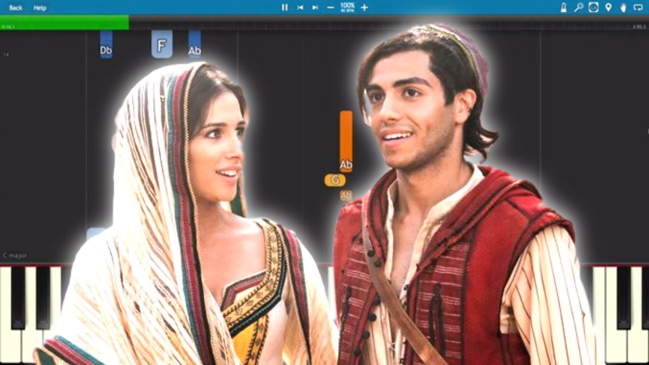 Desert Moon - Piano Tutorial - Aladdin 2019 - YouTube