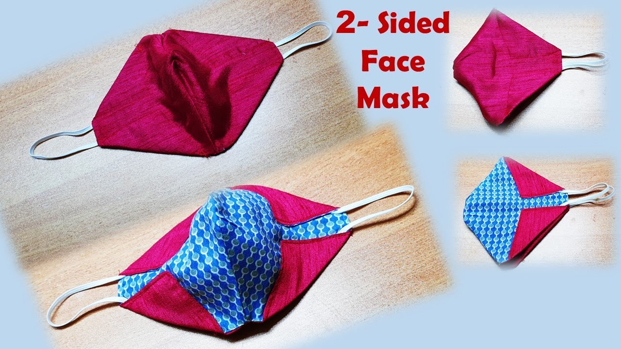 New Style 2 Sided face mask tutorial - YouTube
