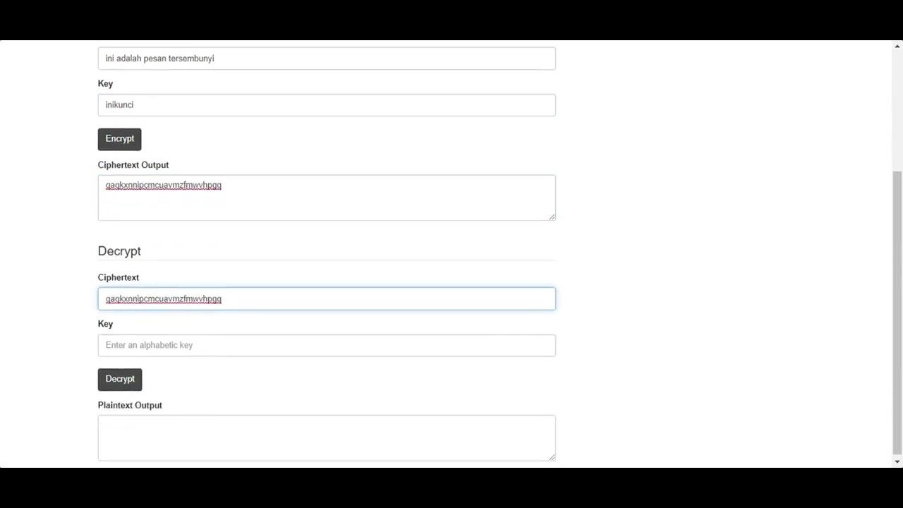 Demo Video Program Vigenere Cipher Youtube 6011