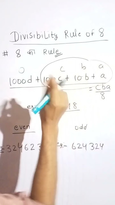 Divisibility Rule of 8 || Number System #shorts #ssc - YouTube