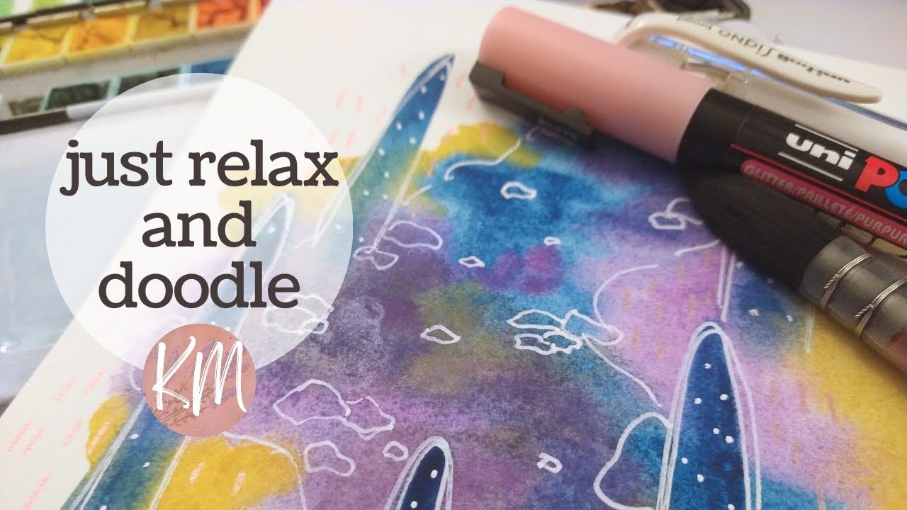 Art Therapy! Easy Watercolor Painting Abstracts and Relaxing Doodle Art - YouTube