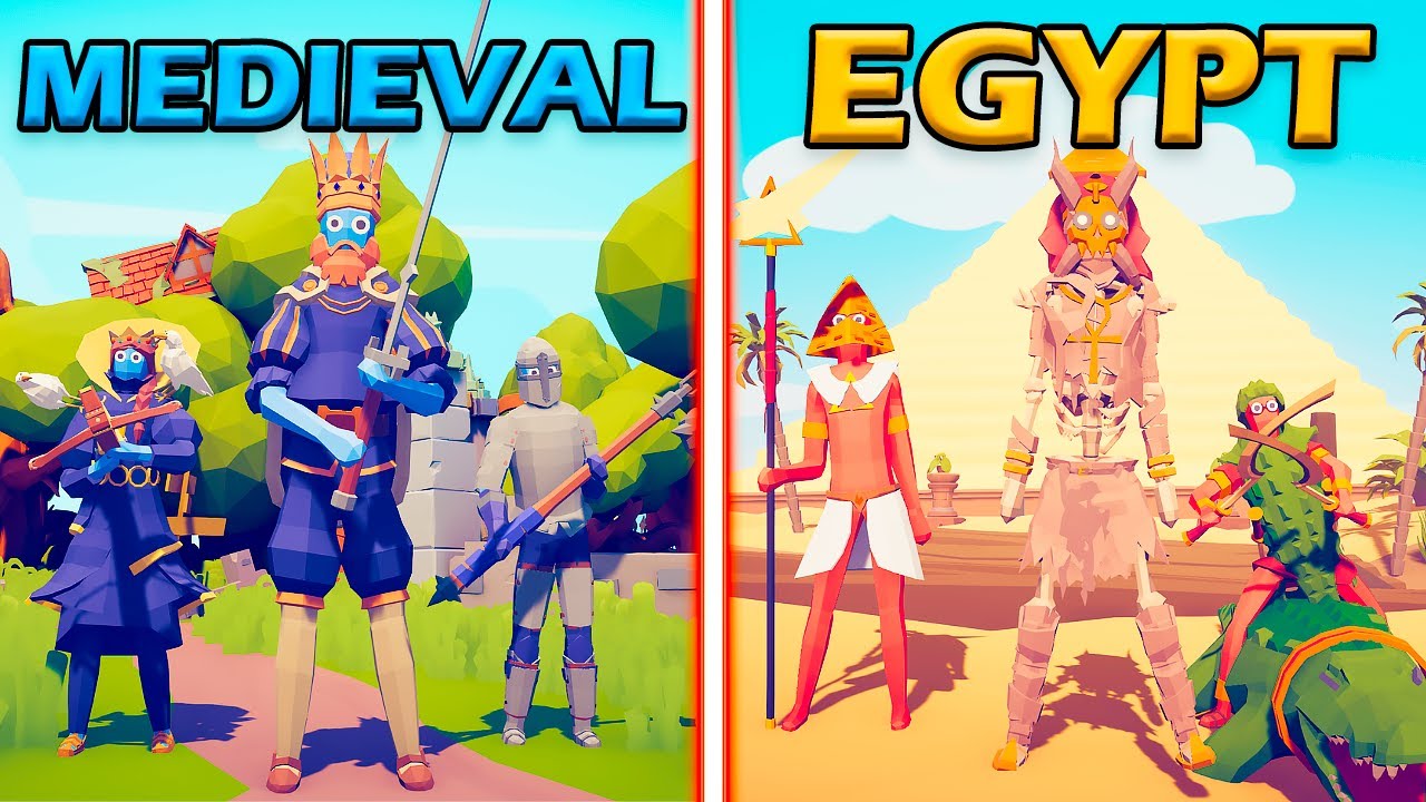 MEGA MEDIEVAL TEAM vs MEGA EGYPT TEAM - Totally Accurate Battle Simulator | TABS - YouTube