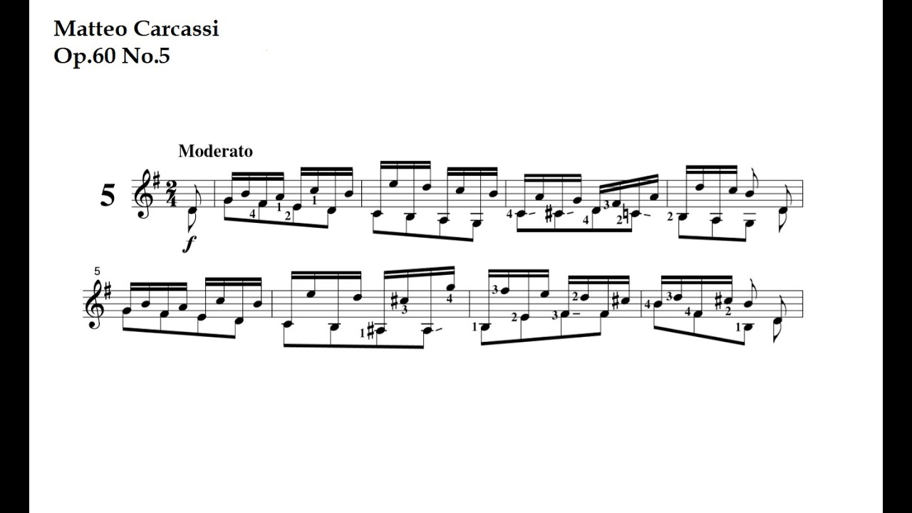 M. Carcassi Op 60 N5 - YouTube
