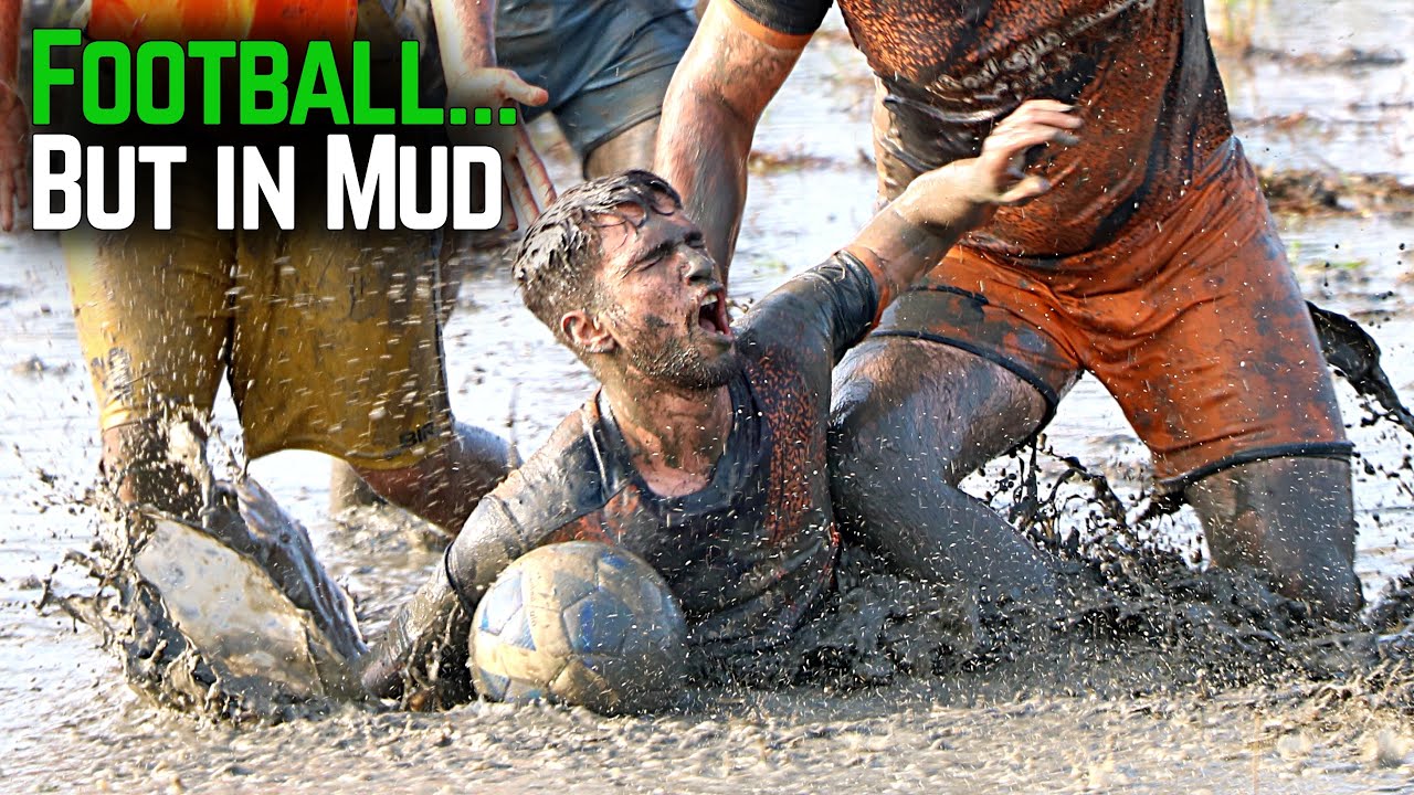 Mud Football Challenge | Playing Football in Deep Mud - YouTube