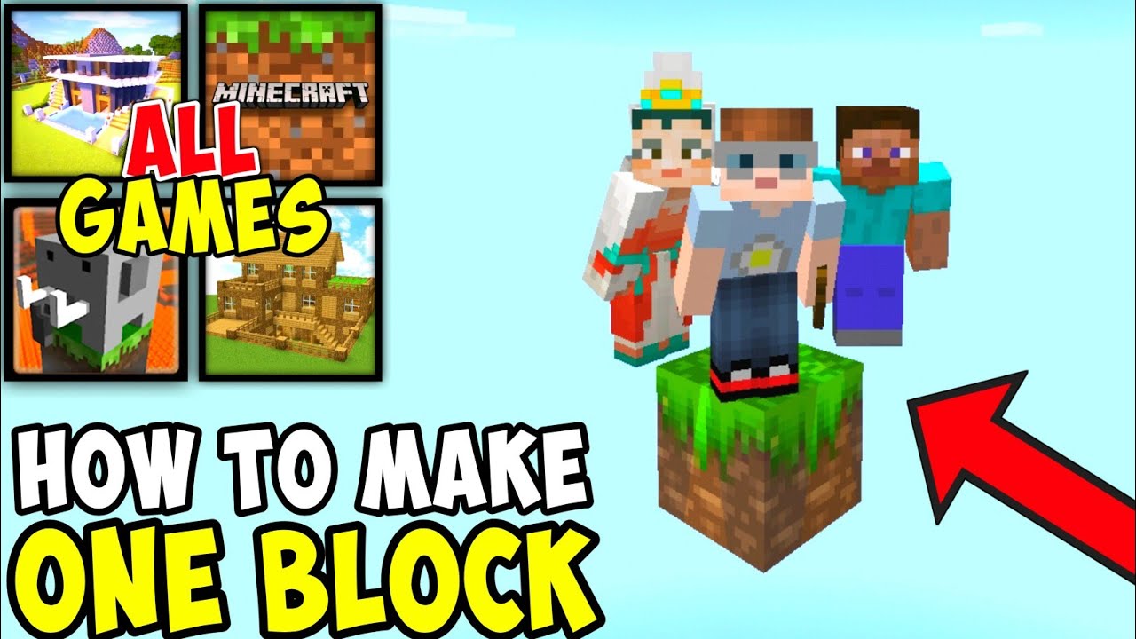 How To Make One Block Survival Map In All Games Like Minecraft ...