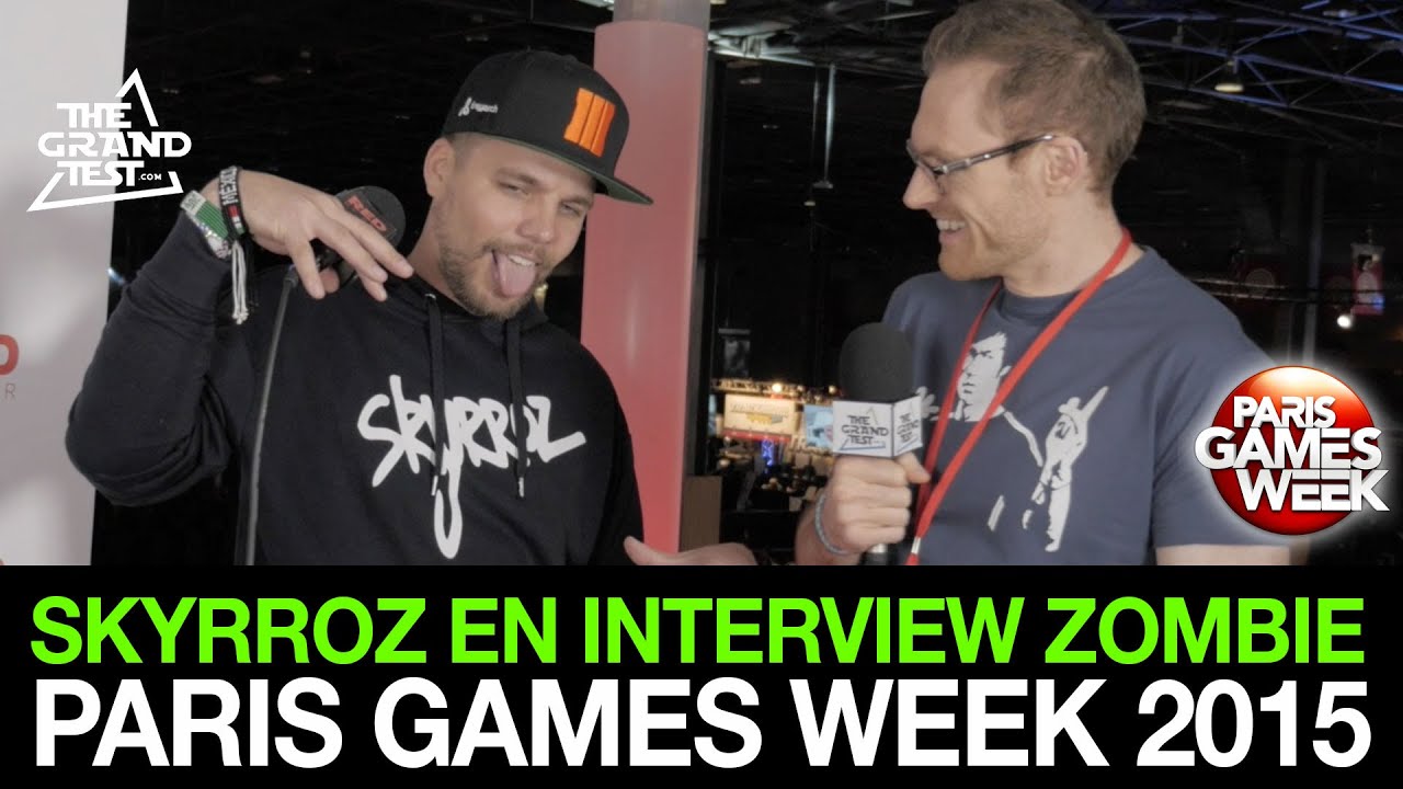 Skyrroz à la Paris Games Week 2015 : interview zombie - YouTube